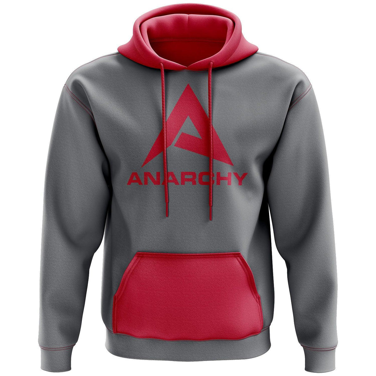 Anarchy Fleece Hoodie - Charcoal/Red – Anarchy Bat Company